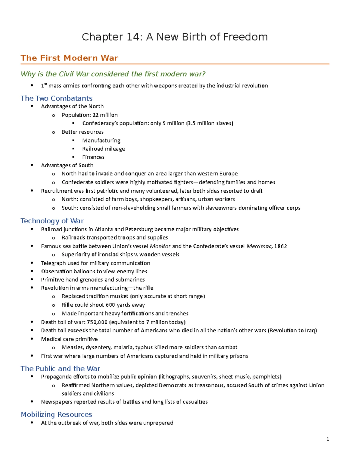 Chapter 9 - Summary Give Me Liberty!: an American History - Chapter 9 ...