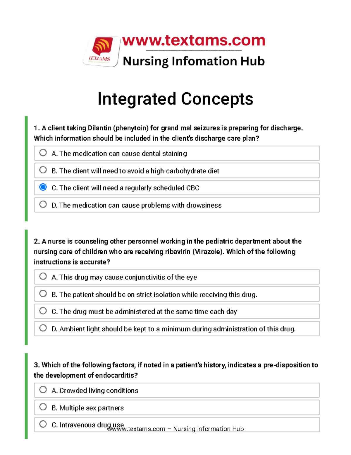 Nursing Notes: Integrated Concepts 1 - Discharge Planning & Care - Studocu