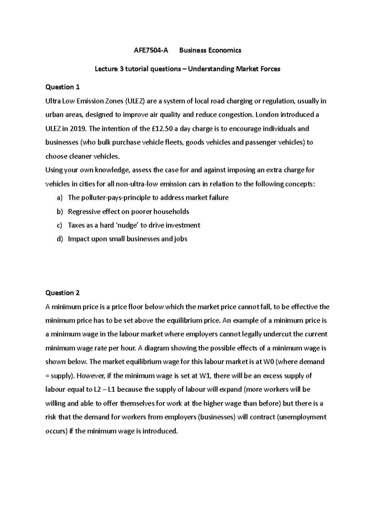 Lecture 3 tutorial questions – Understanding Market Forces-3 - AFE7504 ...