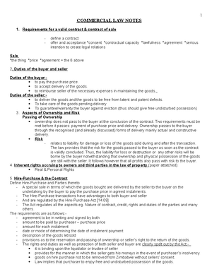 Contract law-CASE LIST (Autosaved) - MAJA CASE LIST FOR CONTRACT LAW ...