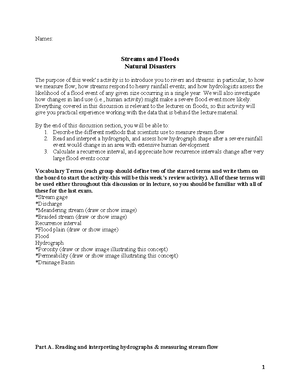 Final Exam Notes for Natural Disasters - o Anything that has mass and ...