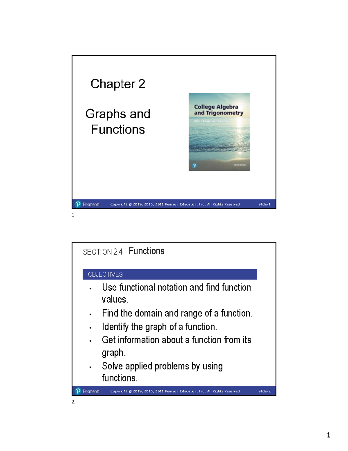 Chapter 2: Functions and Graphs in Economics (Course Code: ECON 101 ...