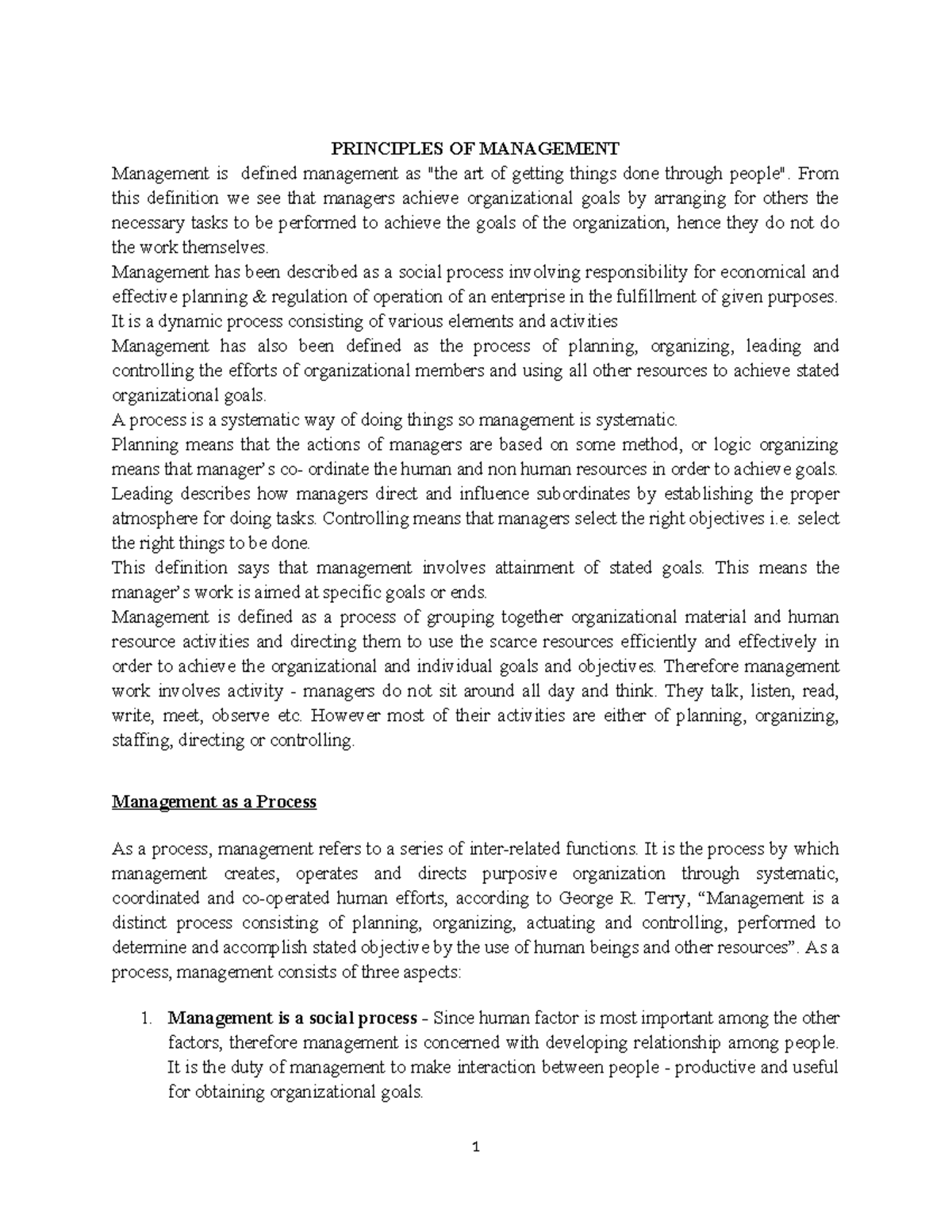 Introduction to Management: Principles and Practices - Studocu