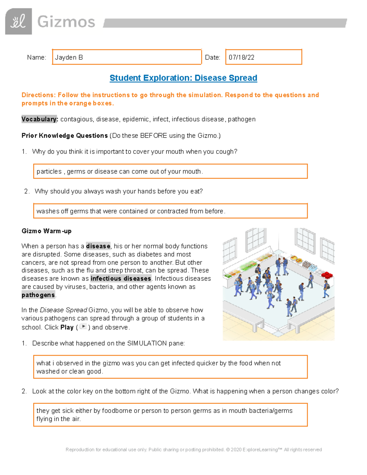 Exploration of Disease Spread Simulation SE - Jayden Berrios-Flores Class of 2025 - Studocu