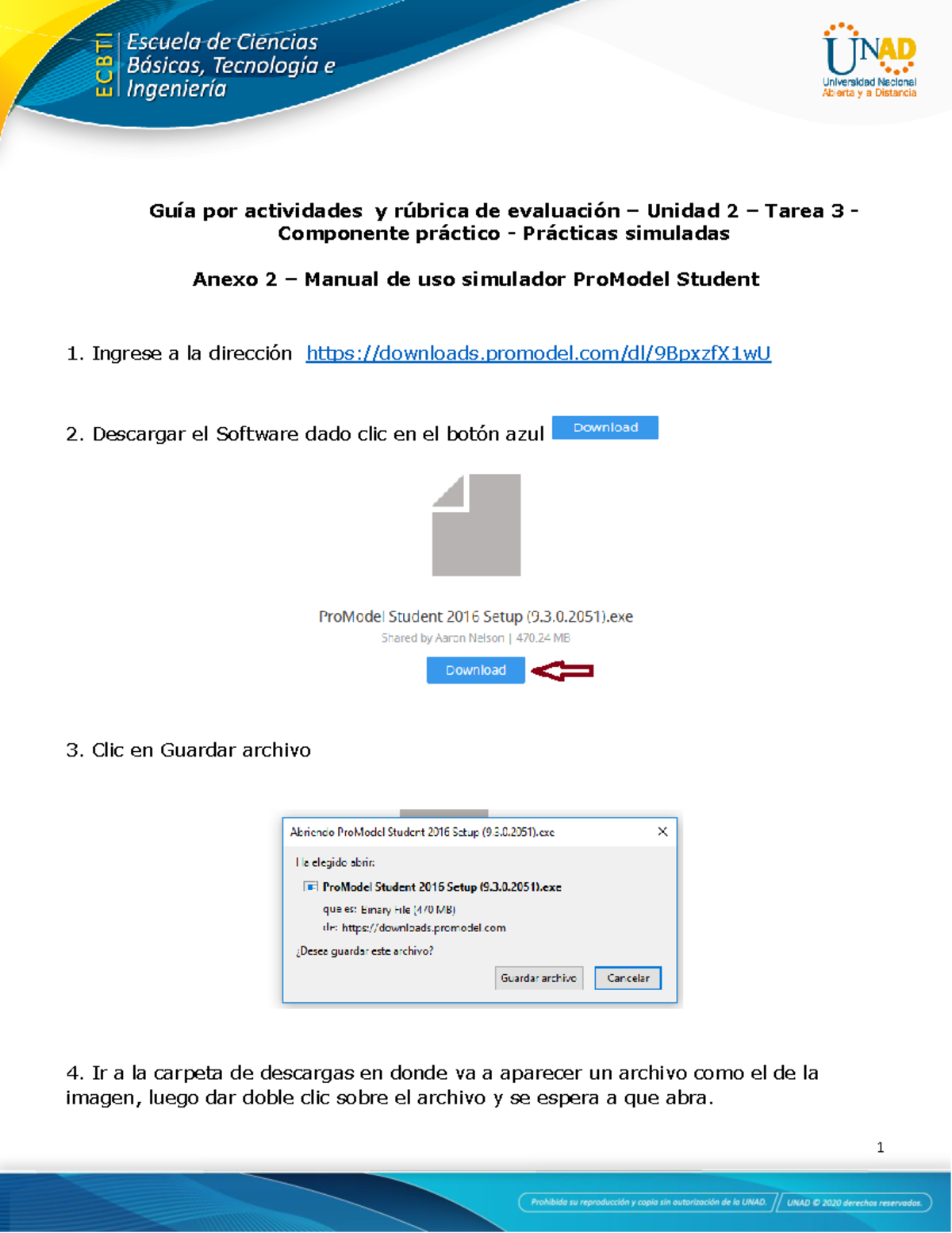 Guía de Uso del Simulador ProModel Student - Anexo 2 Unidad 2 - Studocu