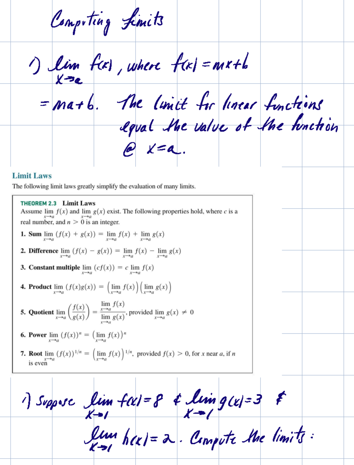 Limits in Calculus: Lecture Notes on Continuous Functions (MATH 101 ...