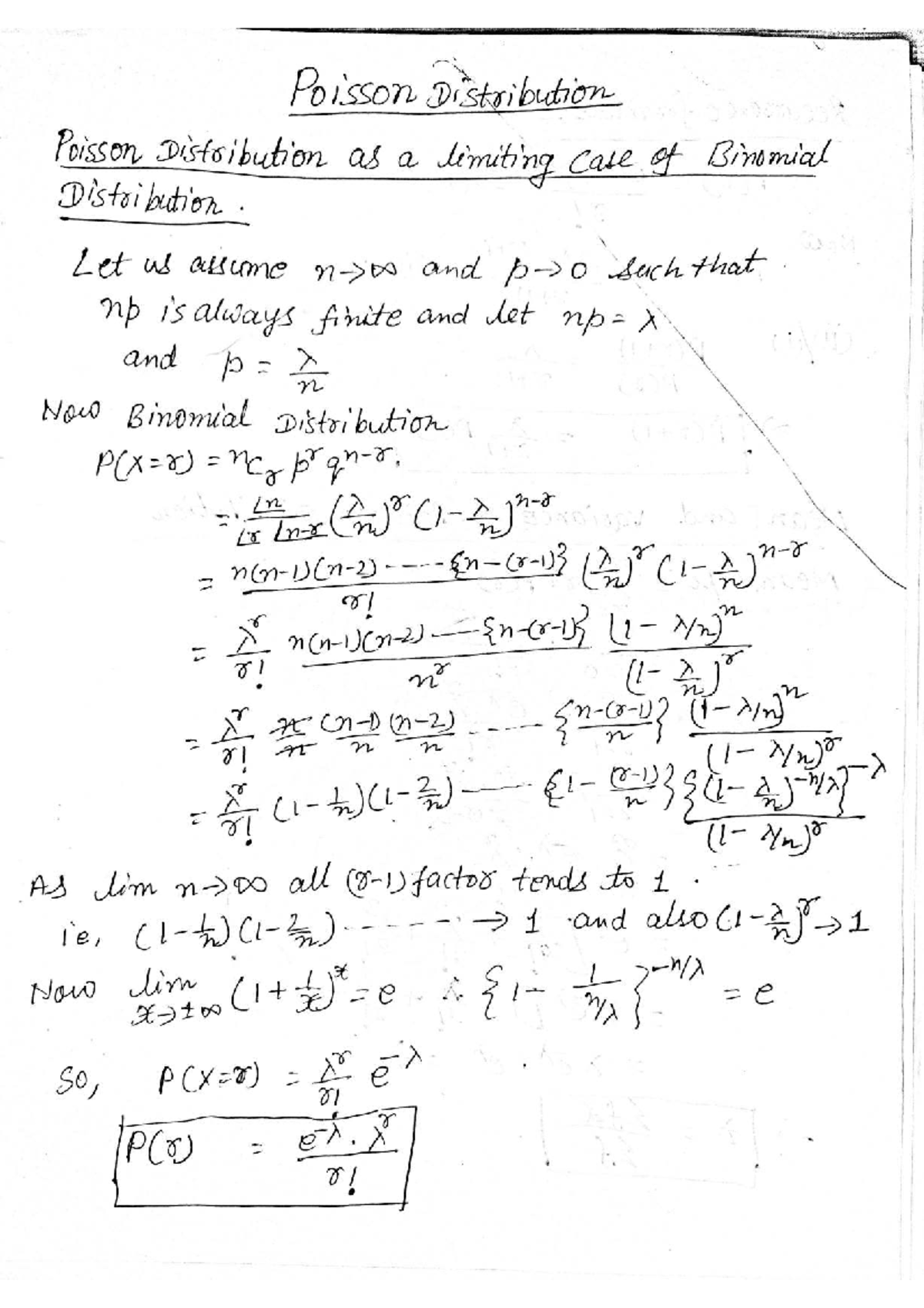 Poisson Distribution - M4 Notes for 2nd Year Students - Studocu