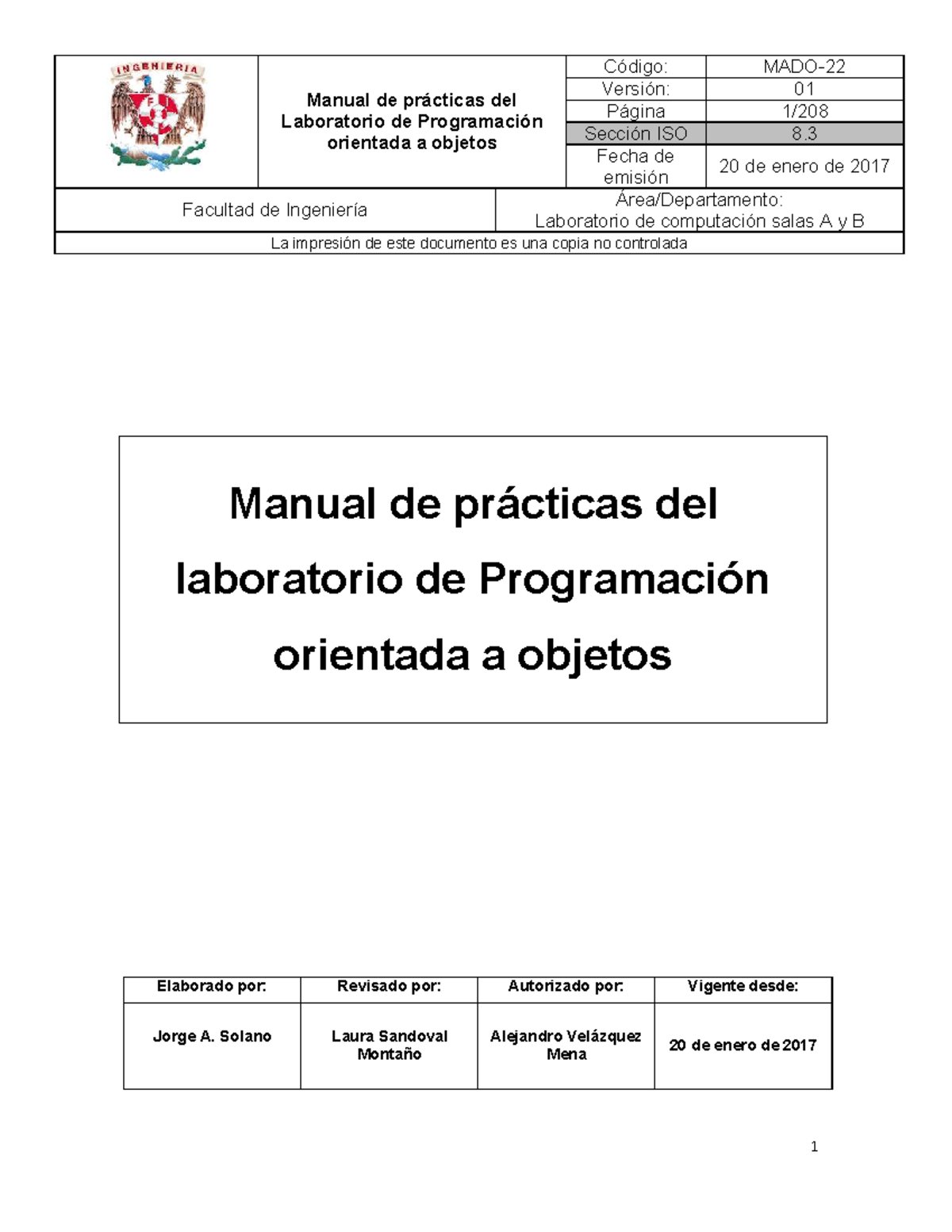 MADO-22 POO - Manual de Prácticas de Programación en Java - Studocu