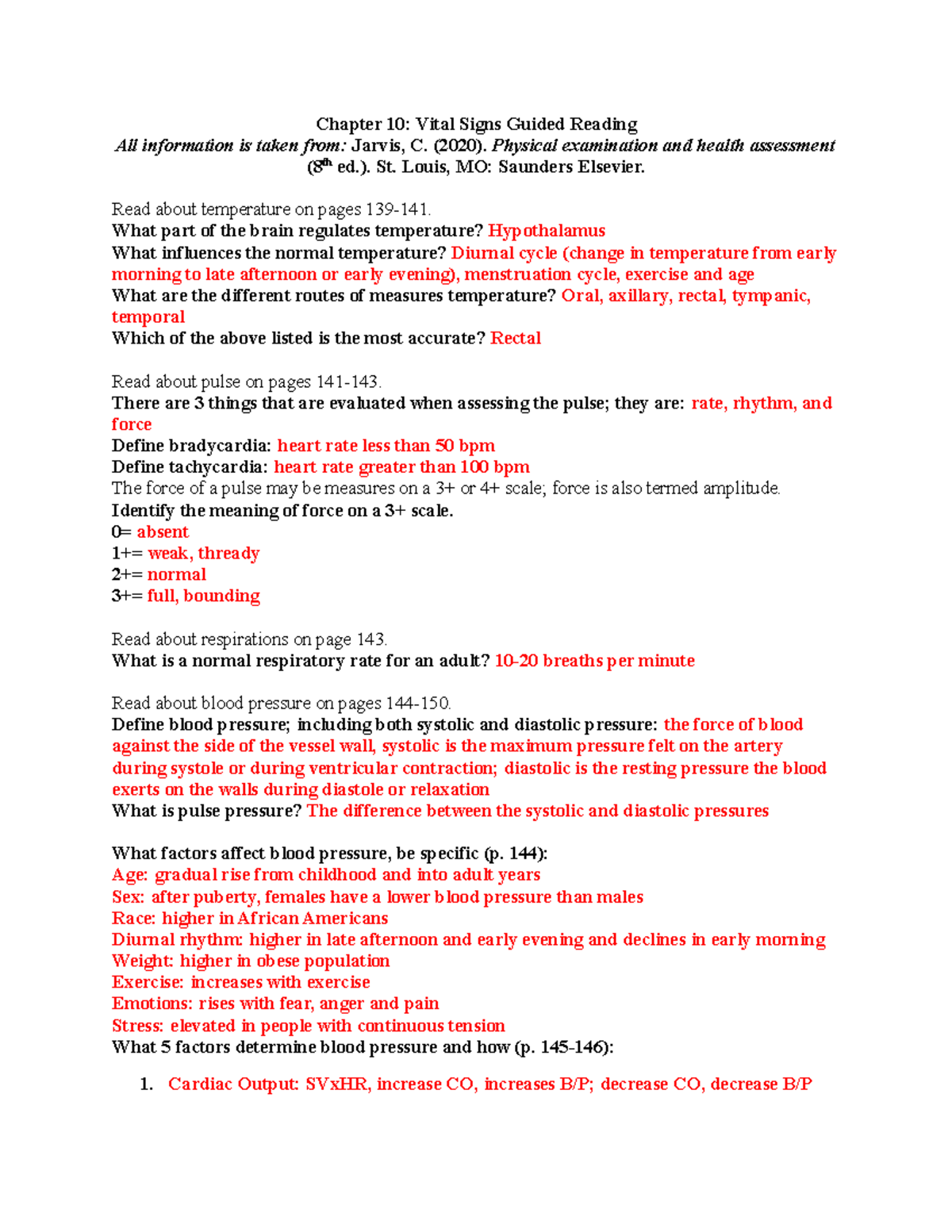 NR 414 Ch. 10 Vital Signs Guided Reading Answer Key Insights - Studocu