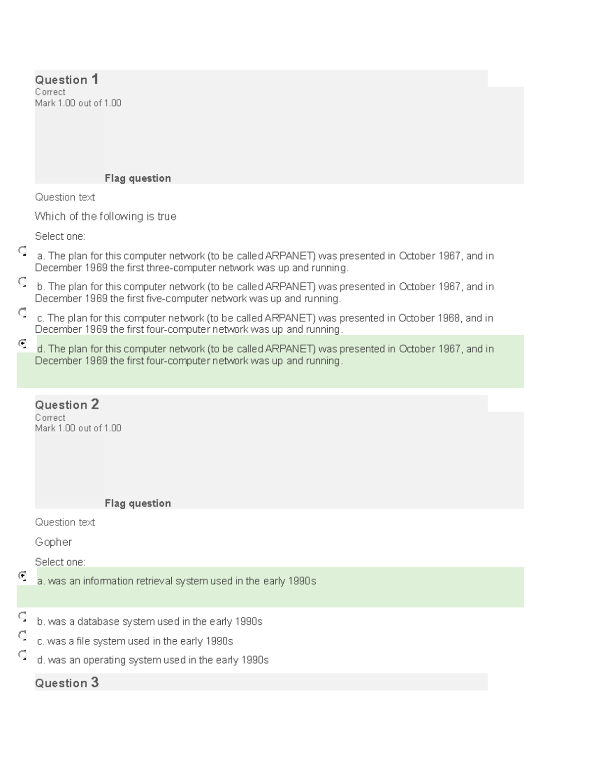 CS 2205 - Final Exam Question - practice exercises - Question 1 Correct ...