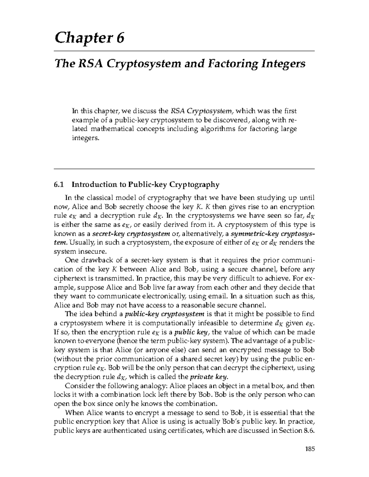 P5 - Midterm Notes on RSA Cryptosystem and Factoring Integers - Studocu