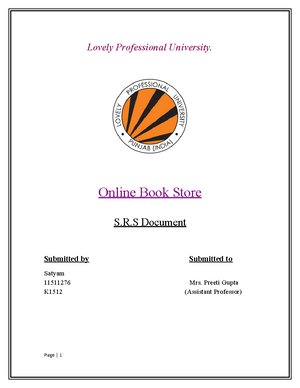 Software Engineering - CSE 320 - LPU - Studocu