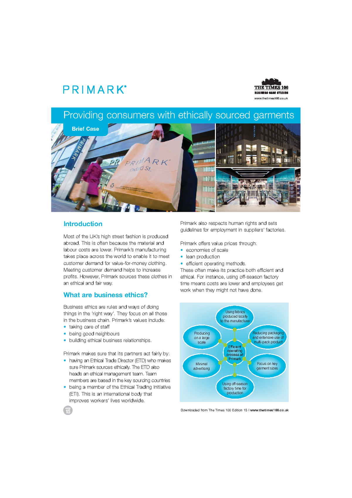 P1 Primark Brief Case Study on Ethical Sourcing Practices - Studocu