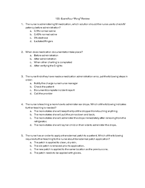 155 Practice Test Exam 1 Questions - October 13, 2022 NUR 155 Practice ...