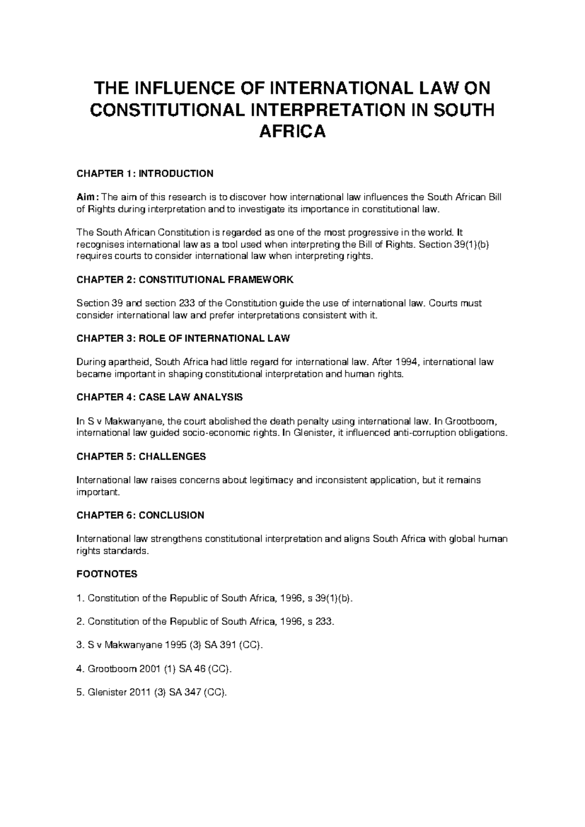 RLLB81: The Impact of International Law on SA Constitutional ...