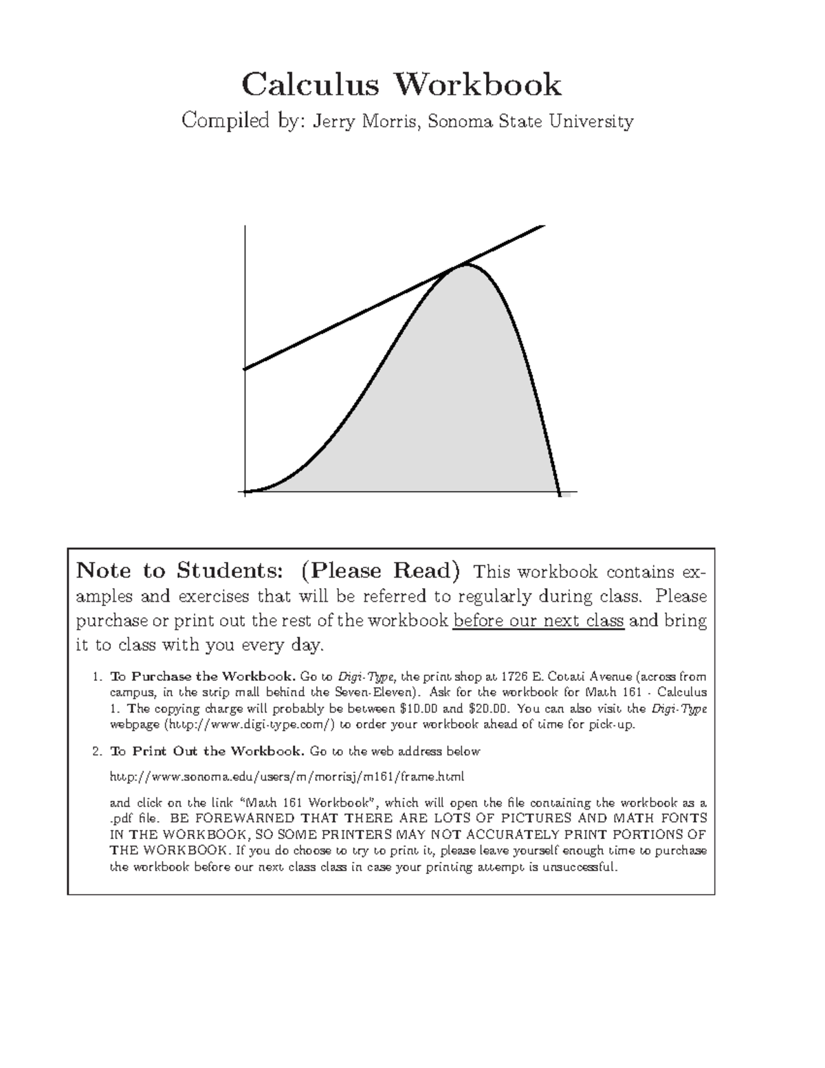 Math 161 - Calculus 1 Workbook: Exercises and Review Problems - Studocu