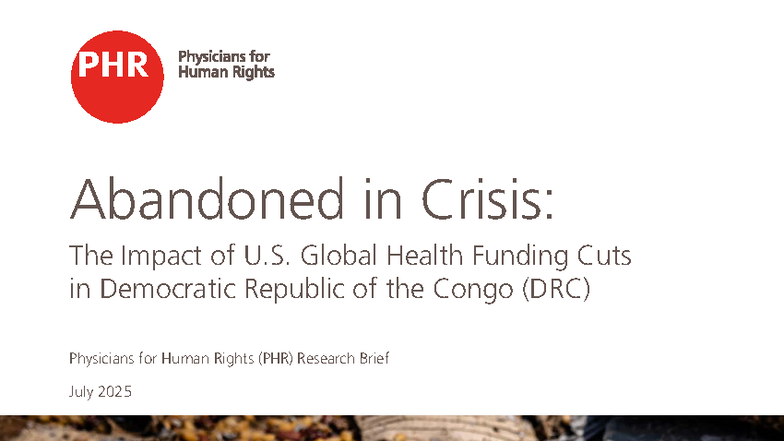 Abandoned in Crisis: Effects of U.S. Health Funding Cuts in DRC ...