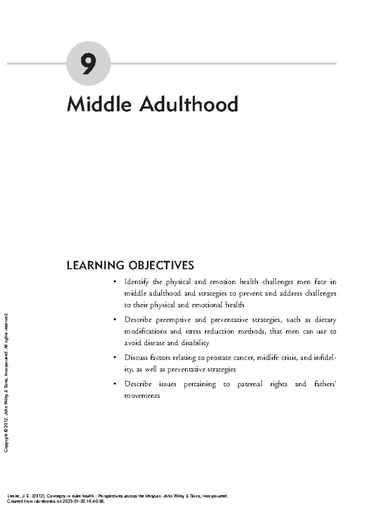 Middle Adulthood Health for Men: Challenges and Preventative Strategies ...