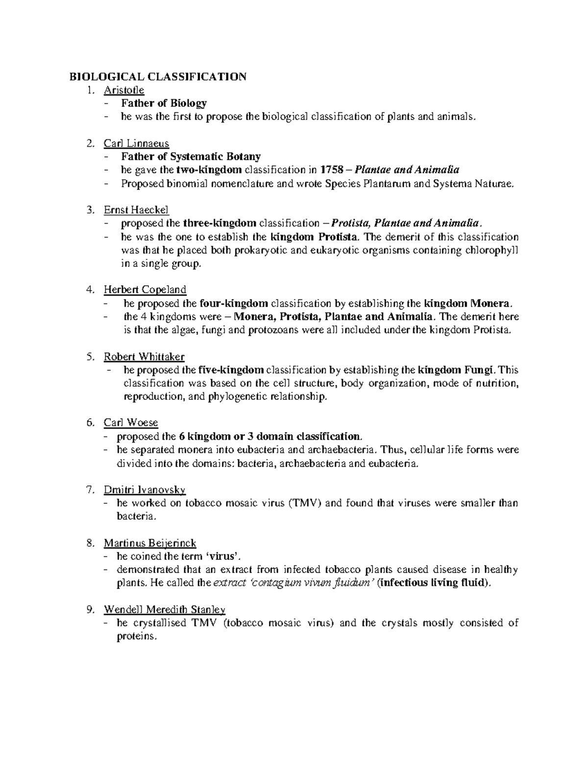 Scientists - Ndnd - BIOLOGICAL CLASSIFICATION Aristotle Father of ...