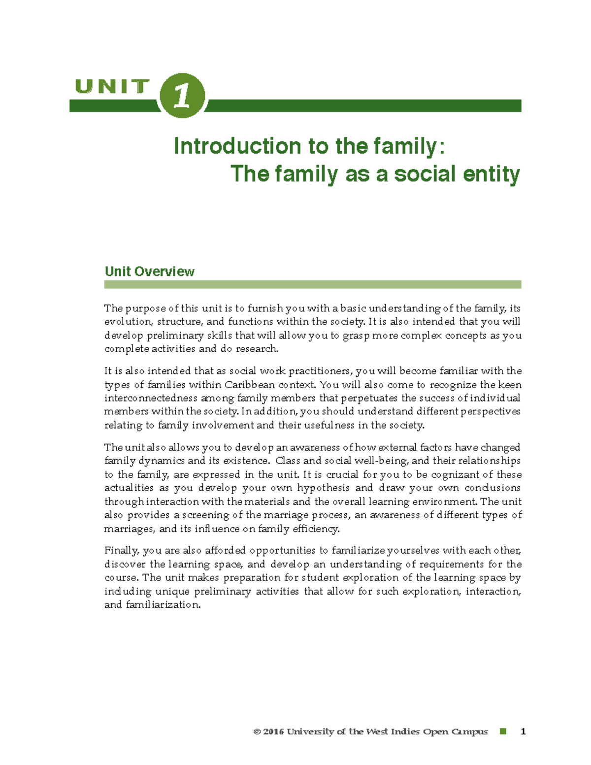 SOWK2012 Family in Context: Unit 1 Overview and Key Concepts - Studocu
