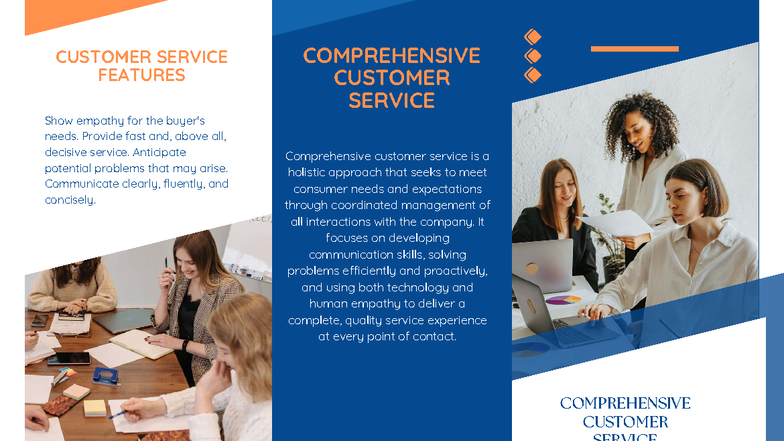 CUSTOMER SERVICE FEATURES: A Comprehensive Approach to Excellence - Studocu