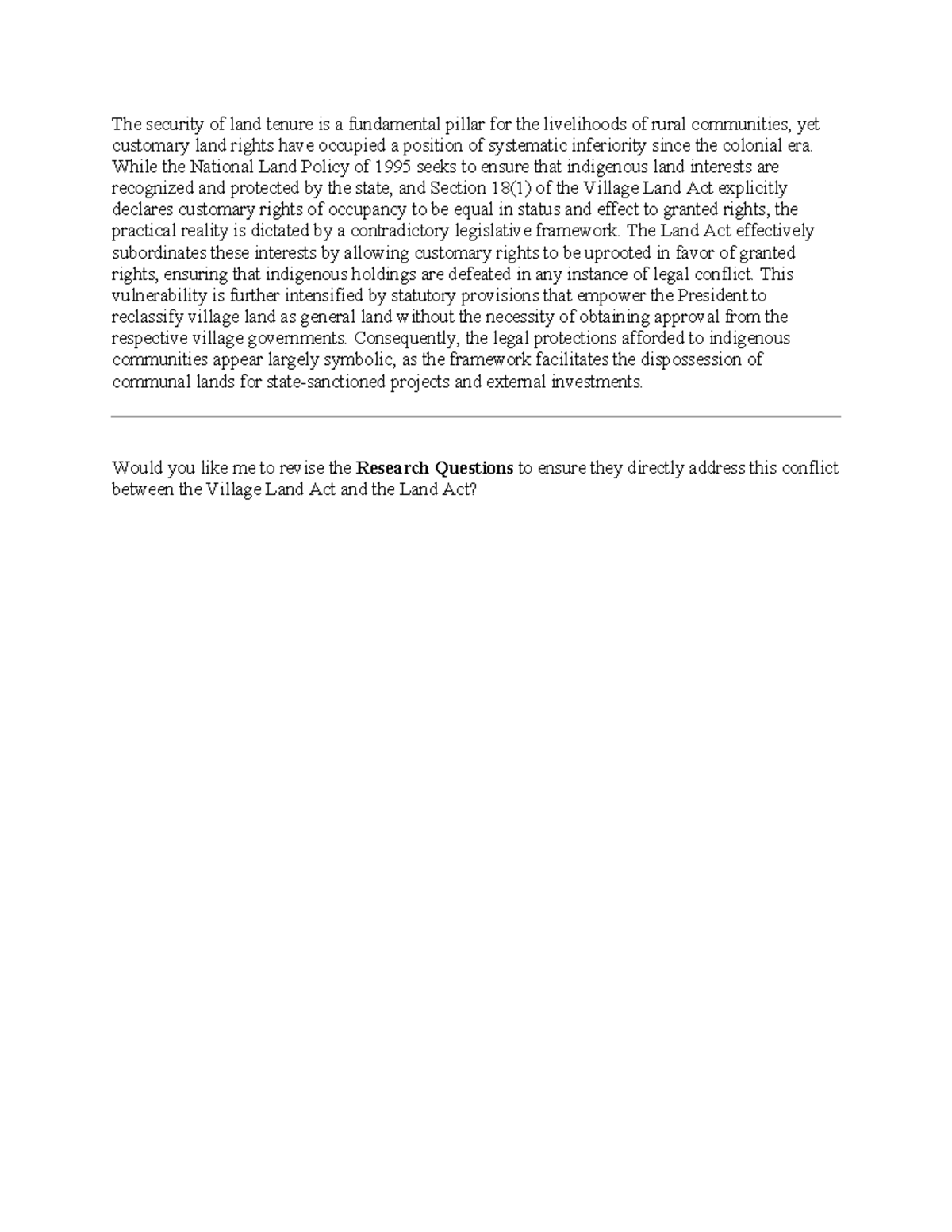 Customary Land Rights vs. National Land Policy: A Legal Analysis - Studocu