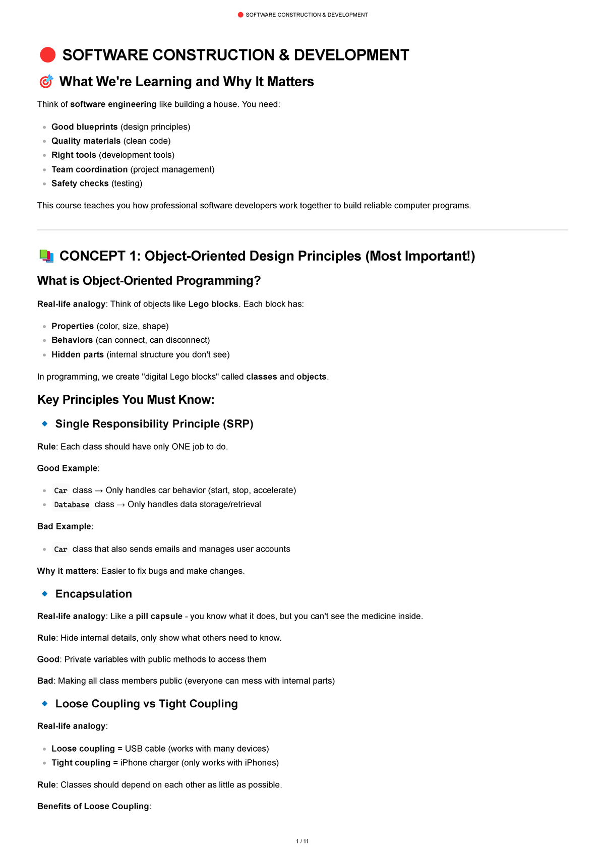 Software Construction Development Key Concepts Practices Studocu