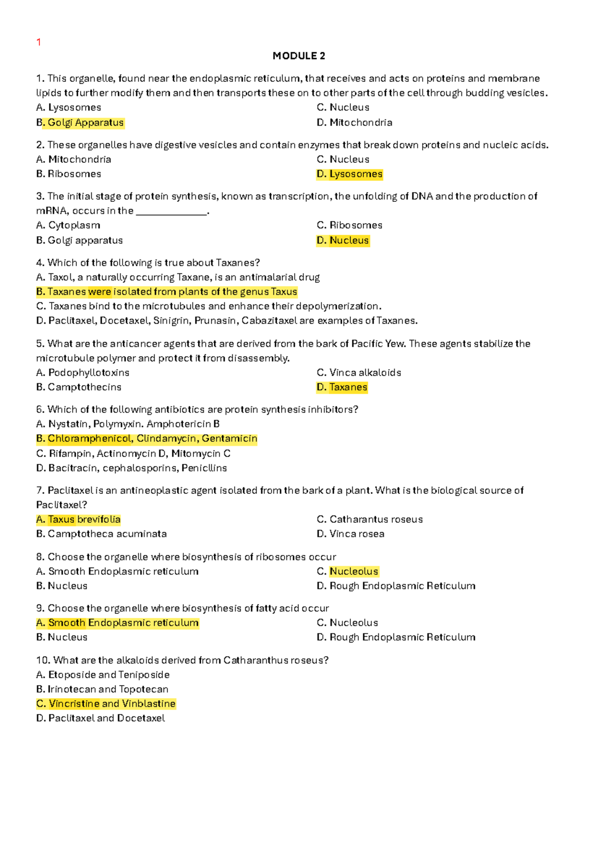 Module 2 - Summary of Key Concepts and Questions - Studocu