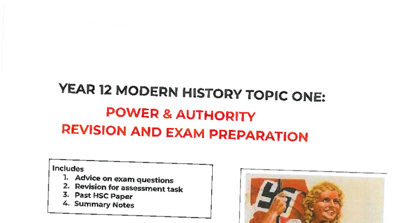YEAR 12 MODERN HISTORY: POWER & AUTHORITY REVISION GUIDE - Studocu