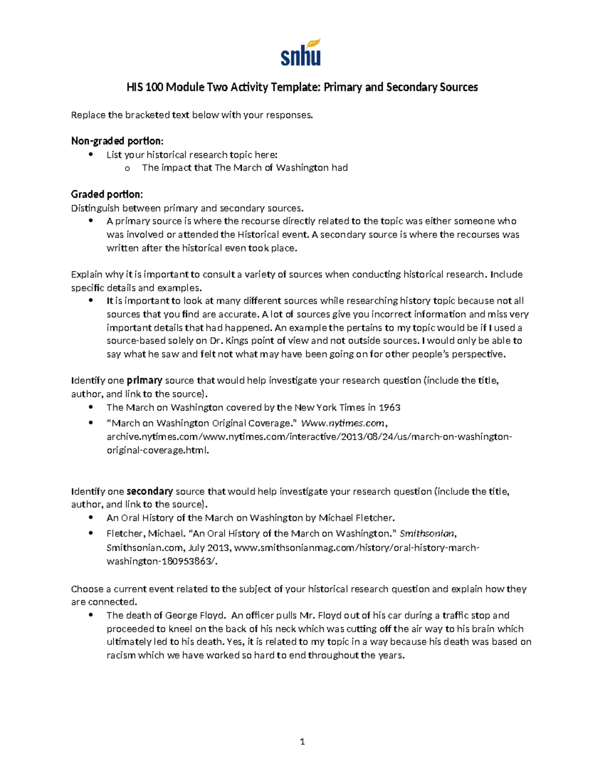 HIS 100 Module Two Activity Sources Template - HIS 100 Module Two ...