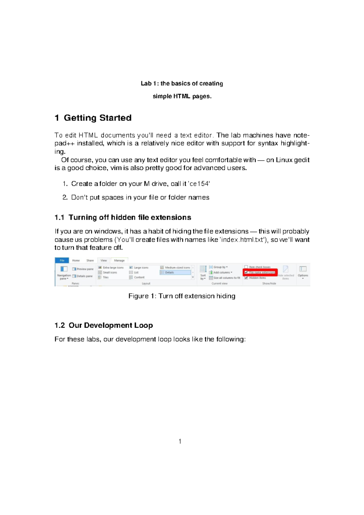 CE154 Lab 1: Basics of Creating Simple HTML Pages & Forms - Studocu