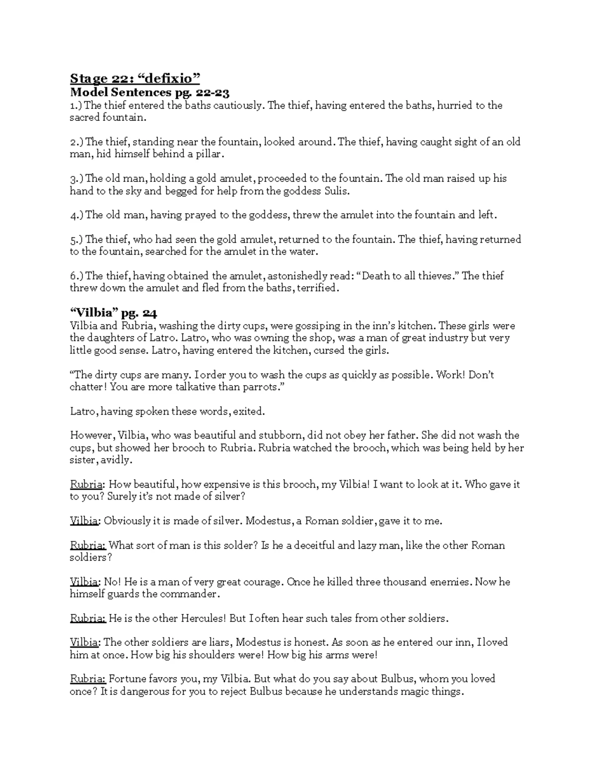 Cambridge Latin Course Stage 24 Translations - Stage 24: “fuga” “in ...