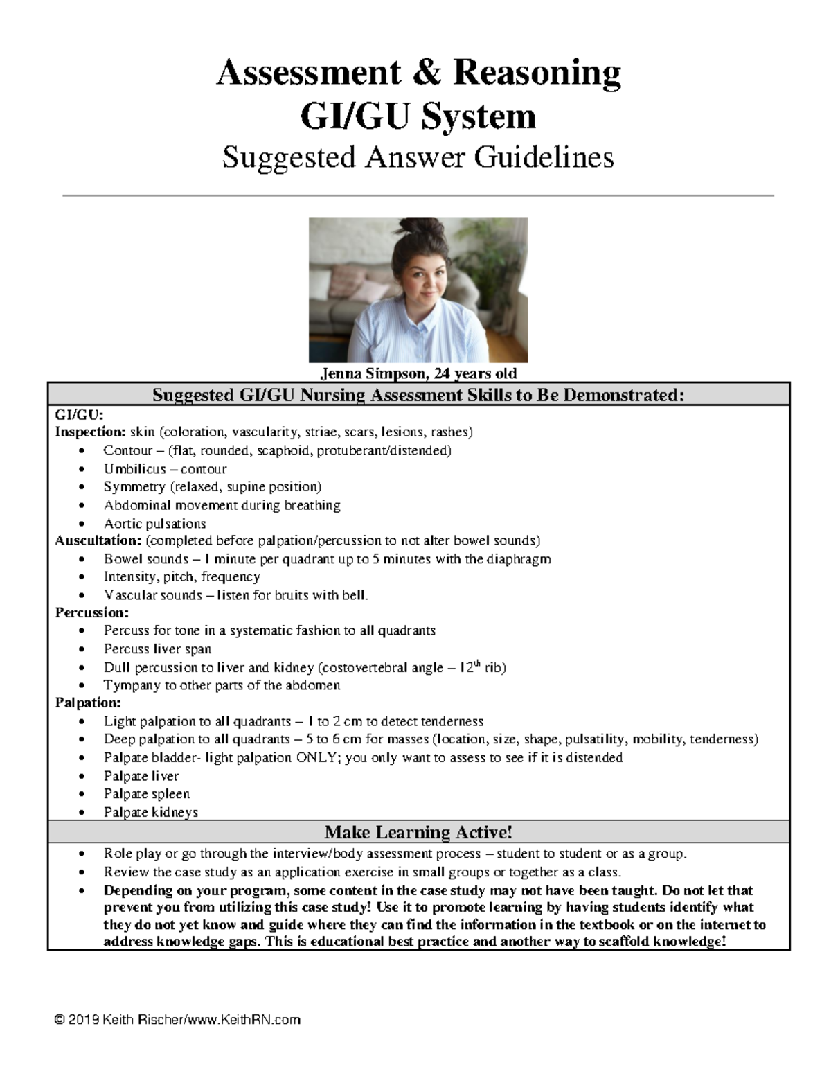 GI/GU Nursing Assessment: Key Insights for Clinical Reasoning - Studocu