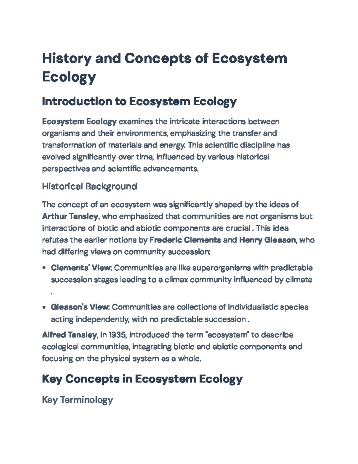 Understanding Ecosystem Ecology: Concepts & Human Impact (ENVI 101 ...