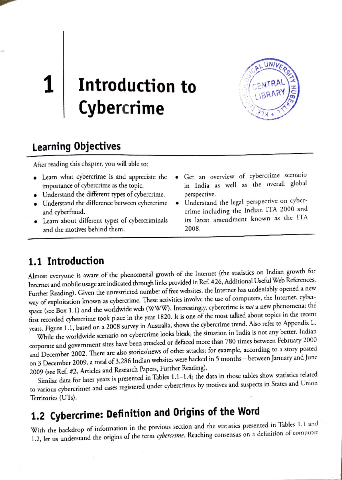 Cyber Security Chapter-1 1 - 1 Introduction to Cybercrime Learning ...