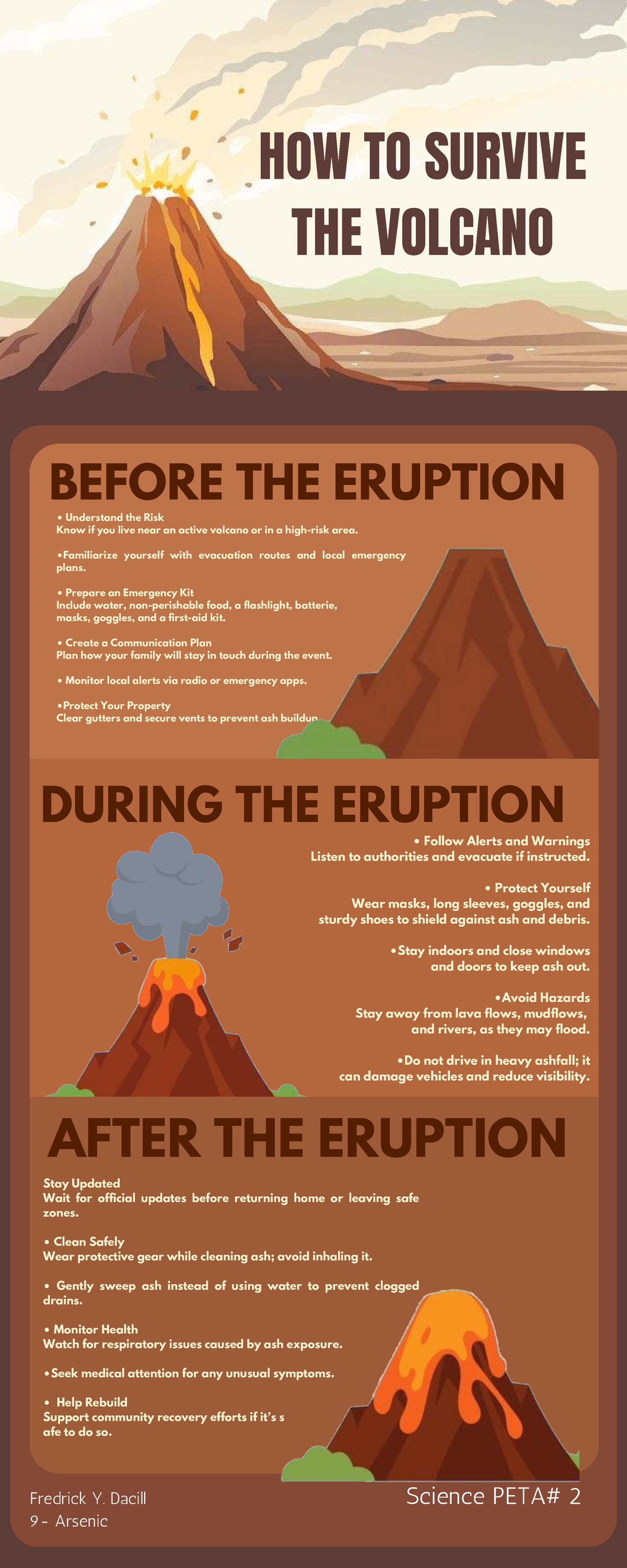 HOW TO Survive THE Volcano - BEFORE THE ERUPTION DURING THE ERUPTION ...