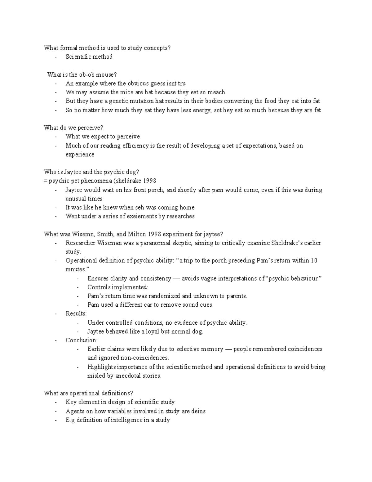Research Methods in Psychology: A Comprehensive Overview - Studocu