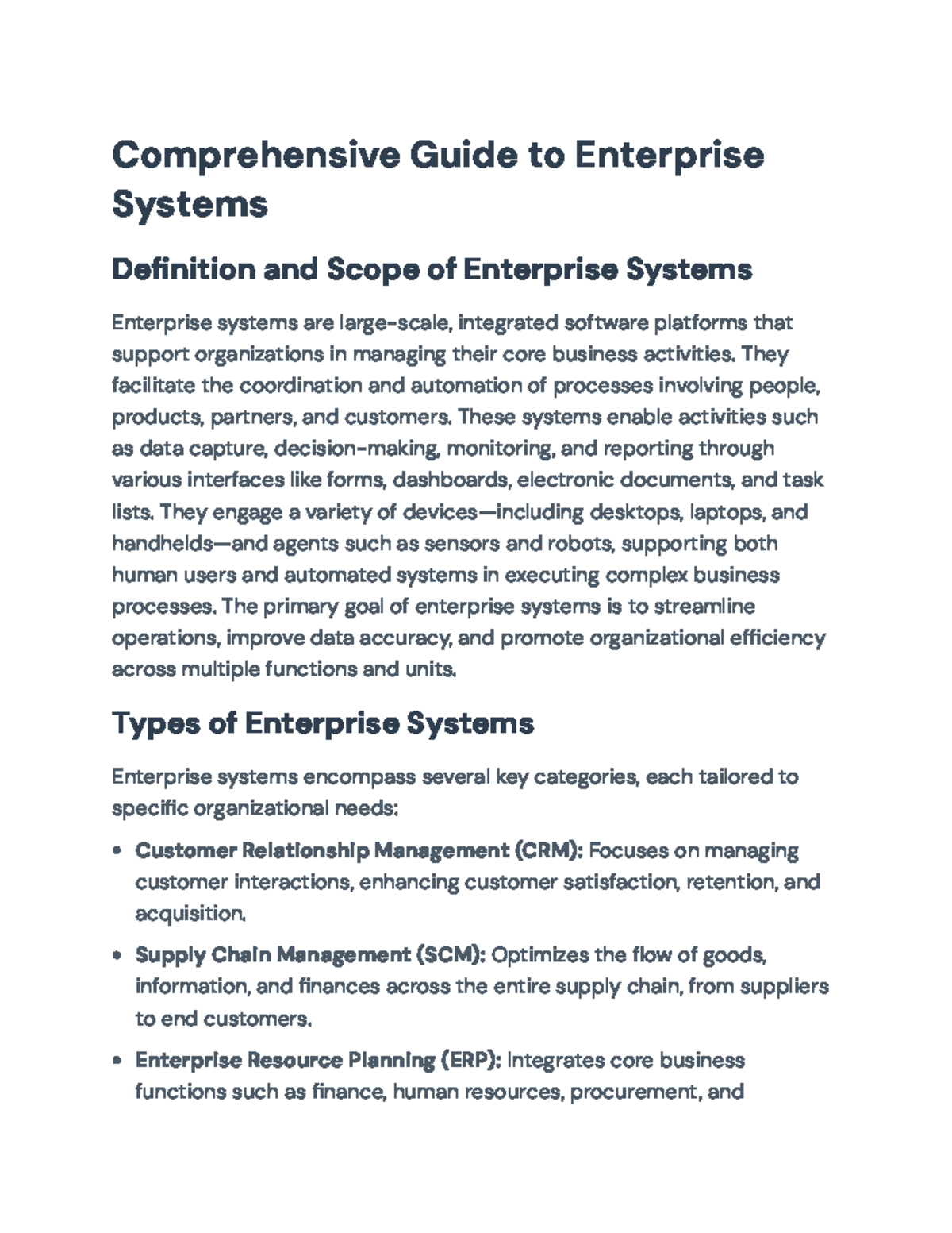 Comprehensive Guide to Enterprise Systems: Definitions, Types & Trends ...