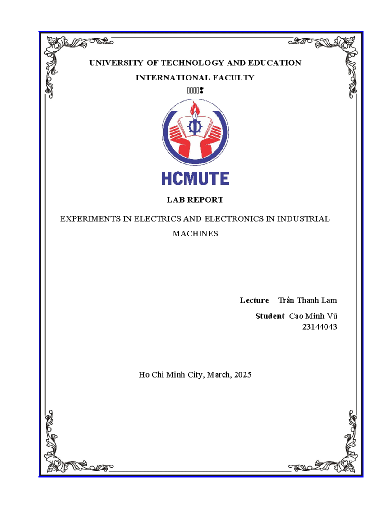 LAB REPORT: EXPERIMENTS IN ELECTRICS & ELECTRONICS (ETEE 231) - Studocu