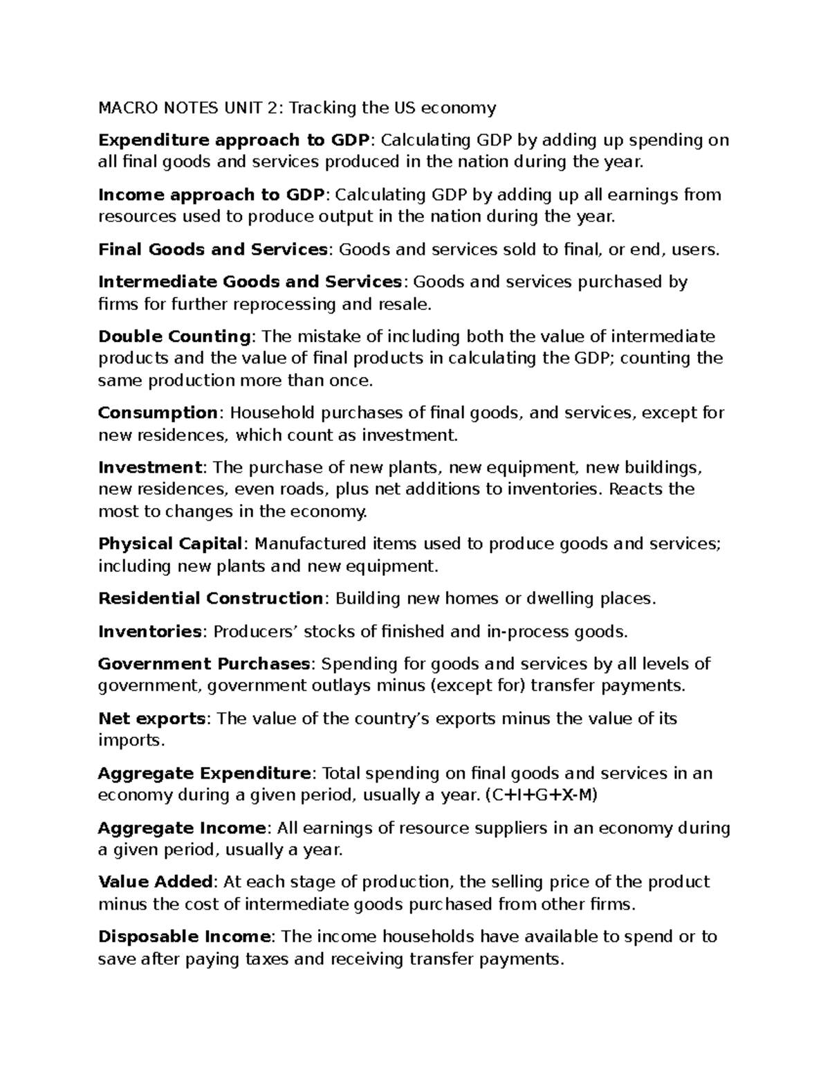 MACRO 101: Understanding GDP, Productivity, and Economic Growth Notes ...