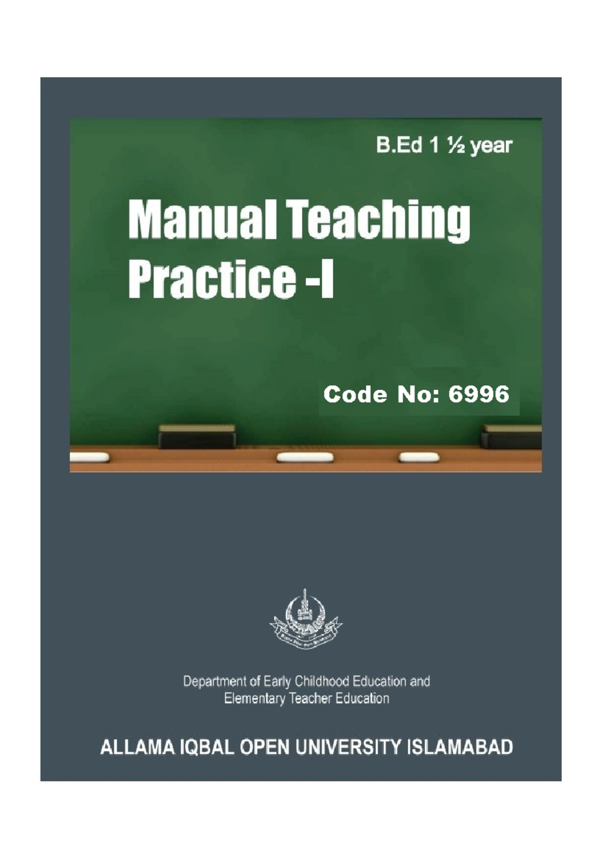 B.Ed 6996: Practicum Permission & Field Observation Report - Studocu