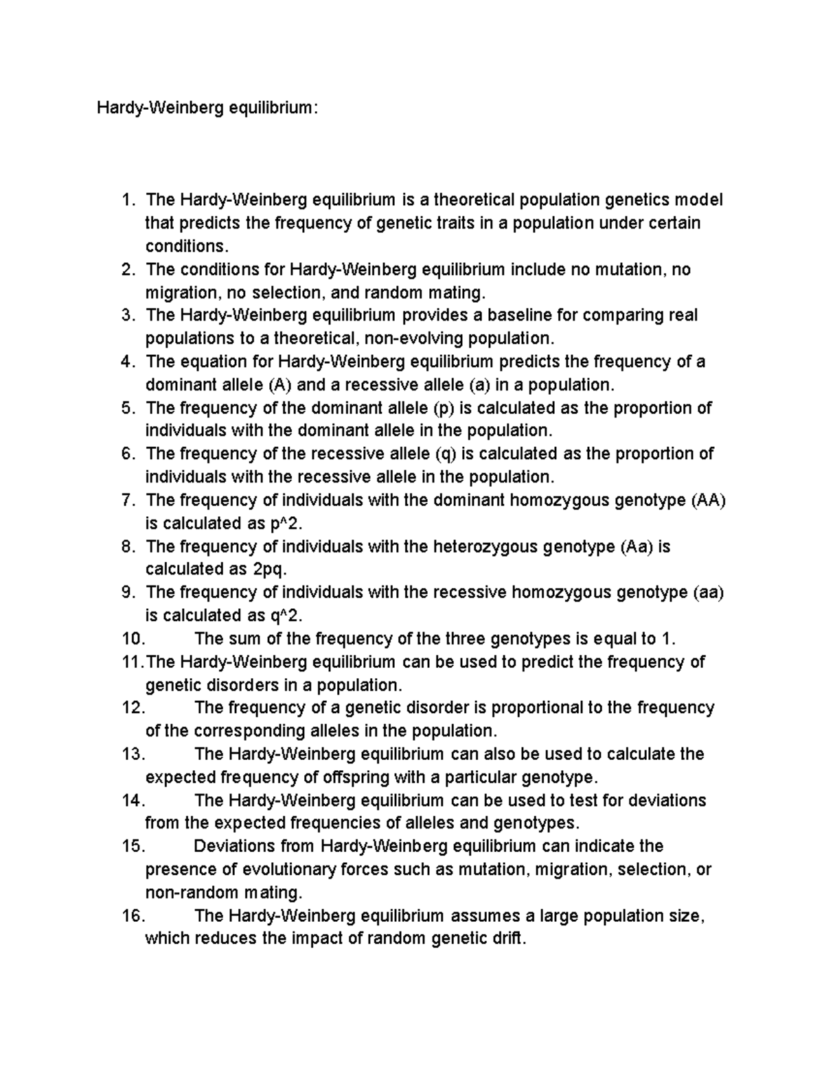 Hardy-Weinberg Equilibrium: Understanding Genetic Variation in ...