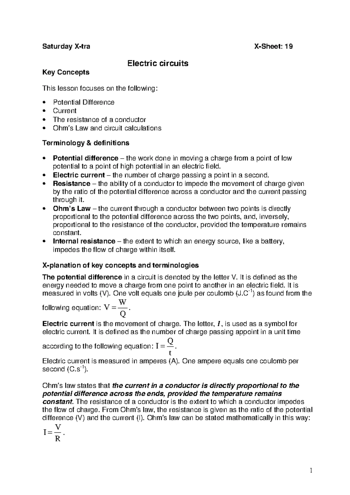 Mechanics - Grade 12 PHYSICAL SCIENCES NOTES - 1 Saturday X-tra X-Sheet ...