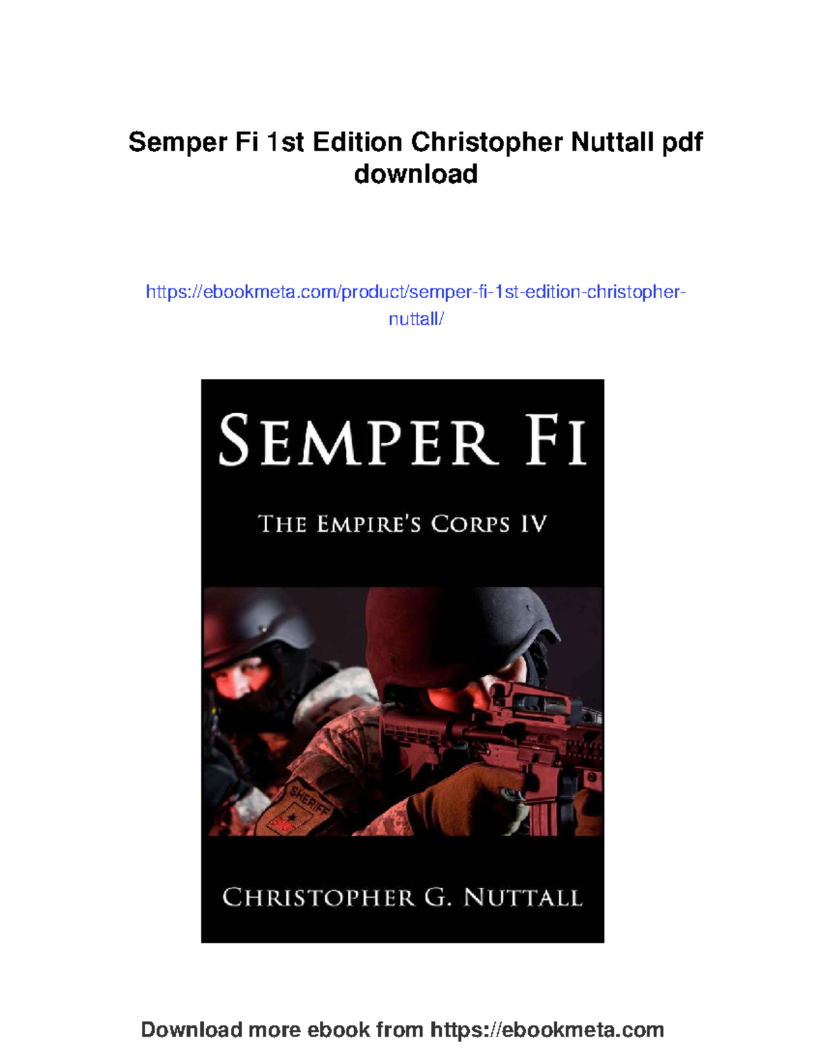 Semper Fi: The Corps Series, Book 4 - 1st Edition Overview - Studocu
