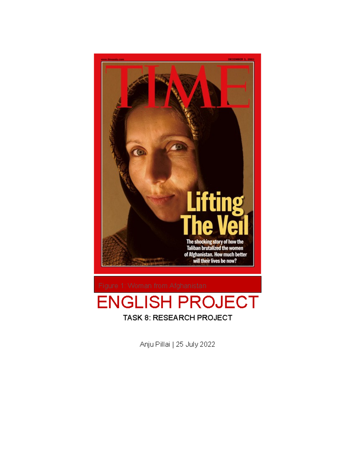 English Research Project Term 3: Women, Taliban, and Malala Yousafzai ...