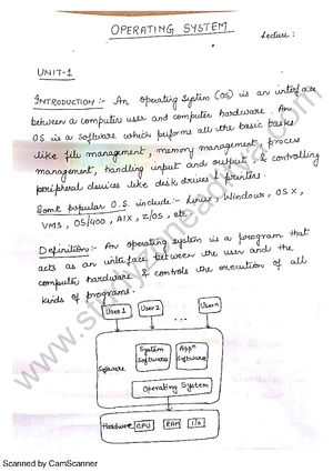 Operating-system-handwritten-notes-all-unit - OPERATING SYSTEM Lecture ...