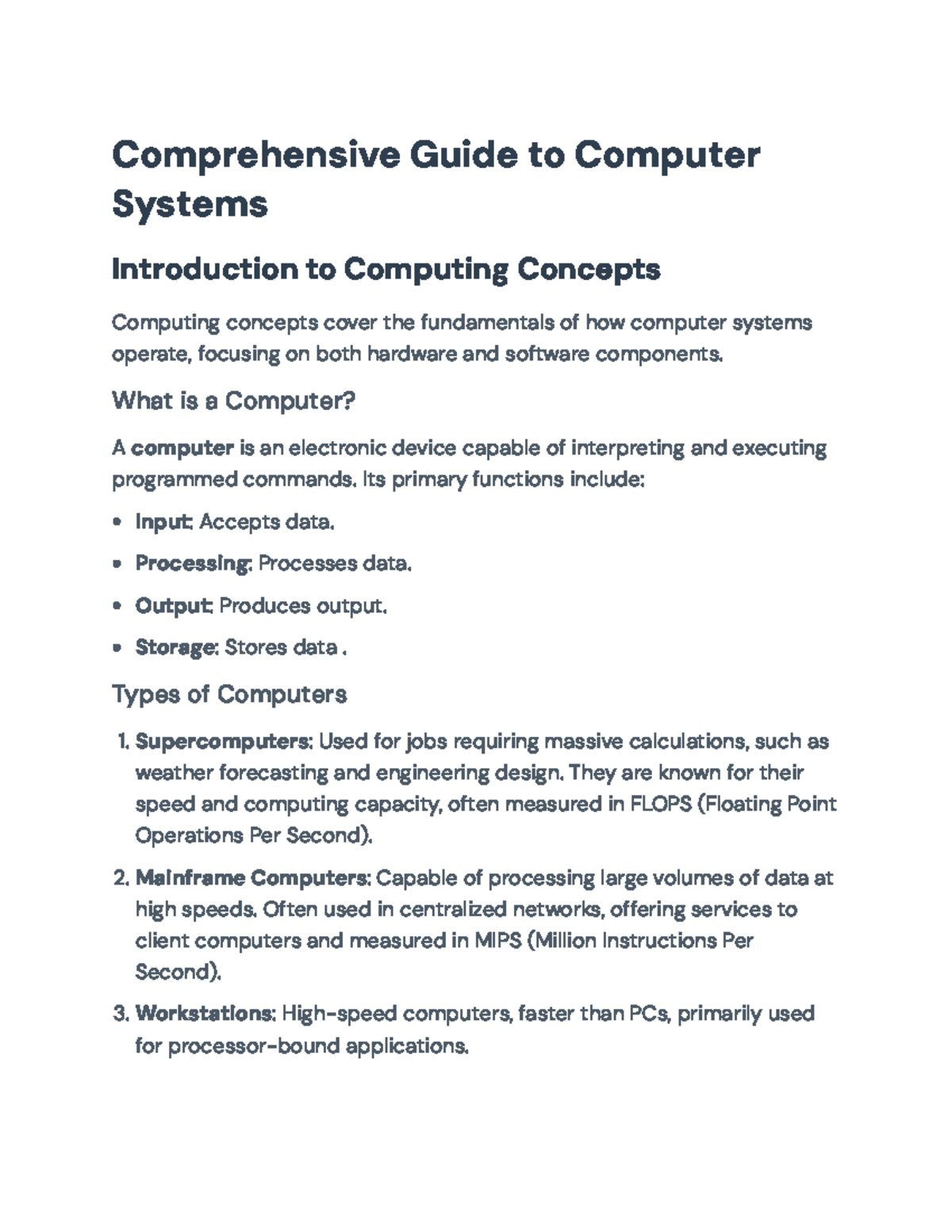 Comp Guide to Comp Systems: Hardware & Software Essentials - Studocu