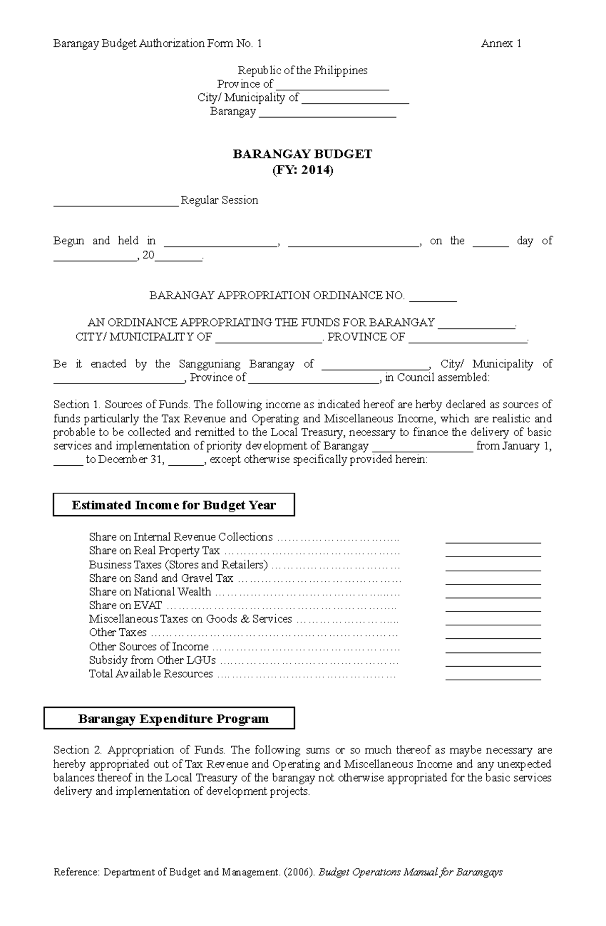 1 Brgy Budget - informative Roger Banate - Barangay Budget ...