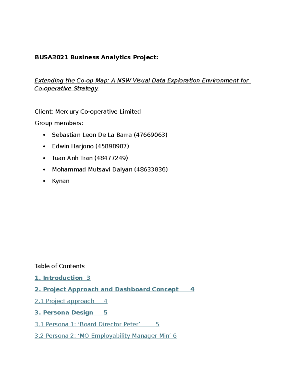 BUSA3021 Business Analytics Project: Visual Data Exploration for NSW ...