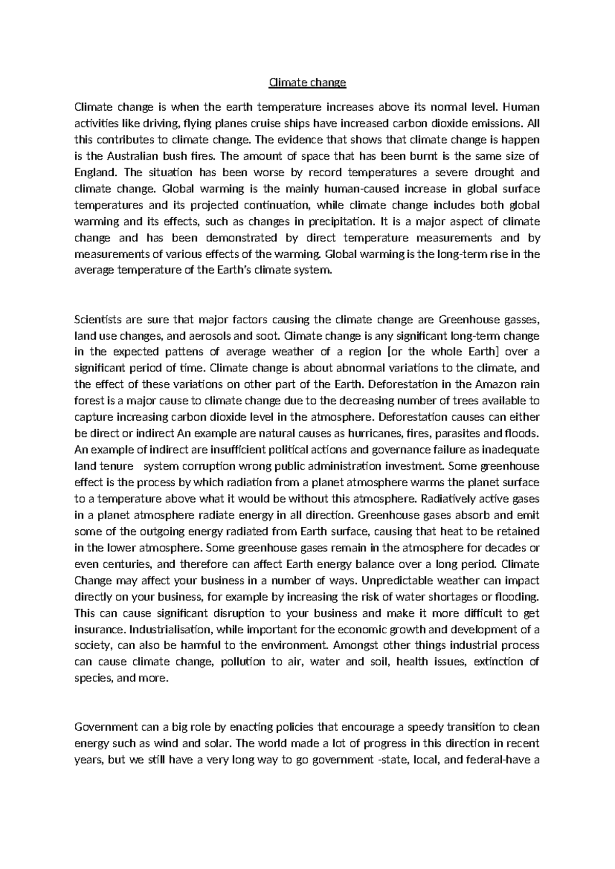 Climate Change Overview: Causes, Effects, and Solutions (GERRALD KAC ...